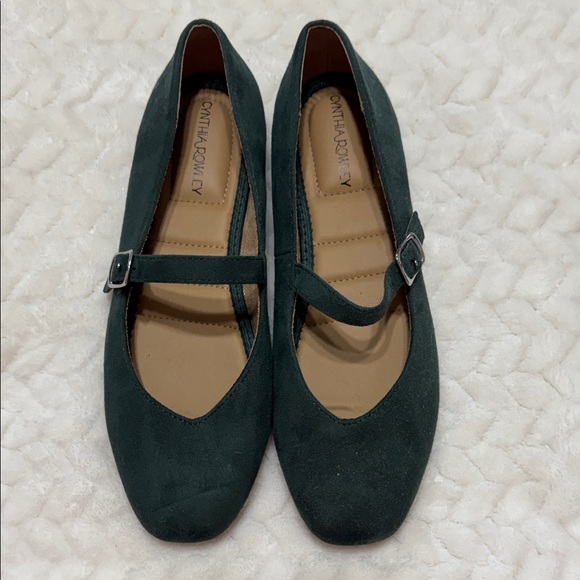 Cynthia Rowley | Shoes | Cynthia Rowley Dark Green Mary Jane Flats ...
